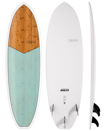 Modern Highline Xb Epoxy Bamboo Surfboard, Sea Green | Underground Surf