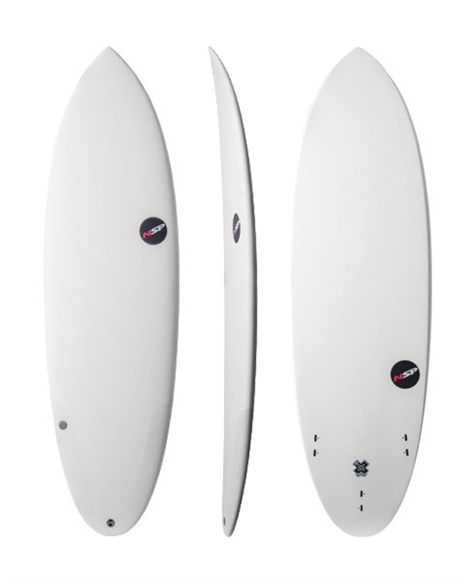 Nsp Protech Epoxy Hybrid Glacier Surfboard, Grey | Underground Surf