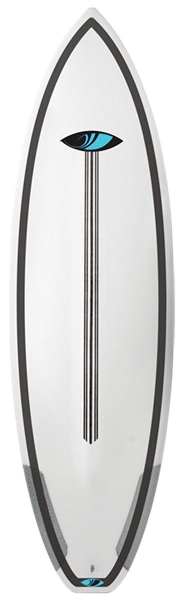 Sharpeye The Disco Cheater 5-Fin Surfboard, White | Underground Surf