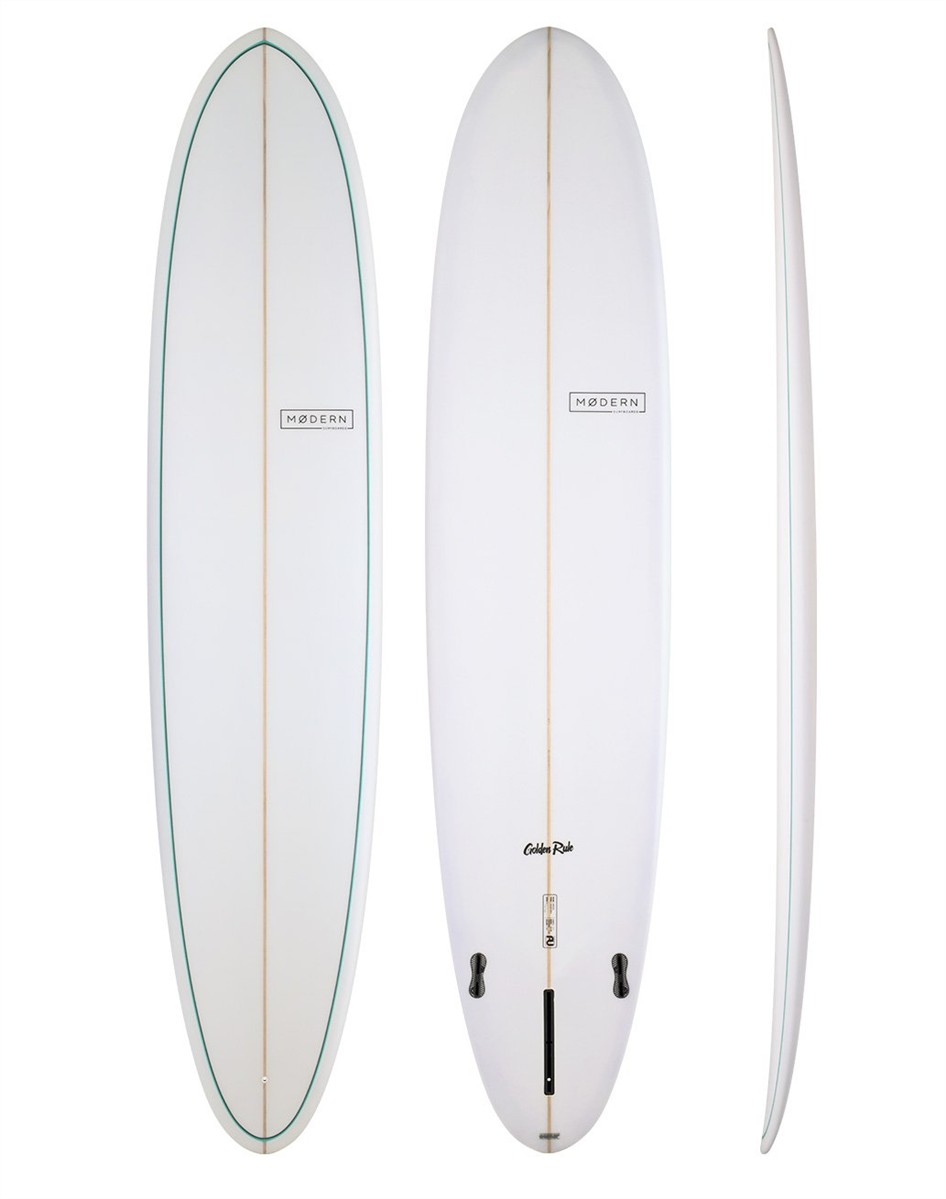 Modern Golden Rule PU Surfboard, Clear